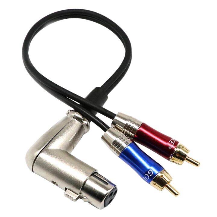 Audio Adapter Cable, 90 Degree XLR / RCA Microphone Microphone Audio ...