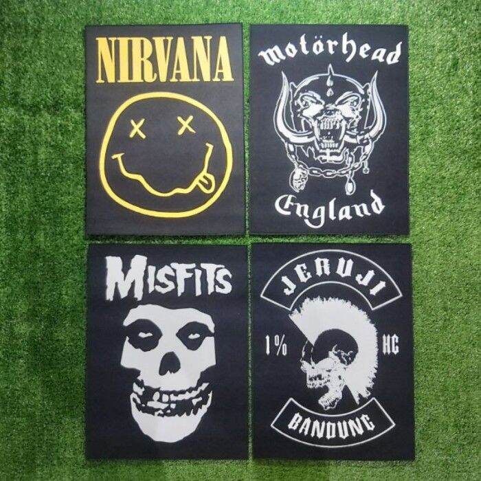 Backpatch Sablon/Patch Punggung Nirvana Motorhead Misfits Jeruji | Lazada Indonesia