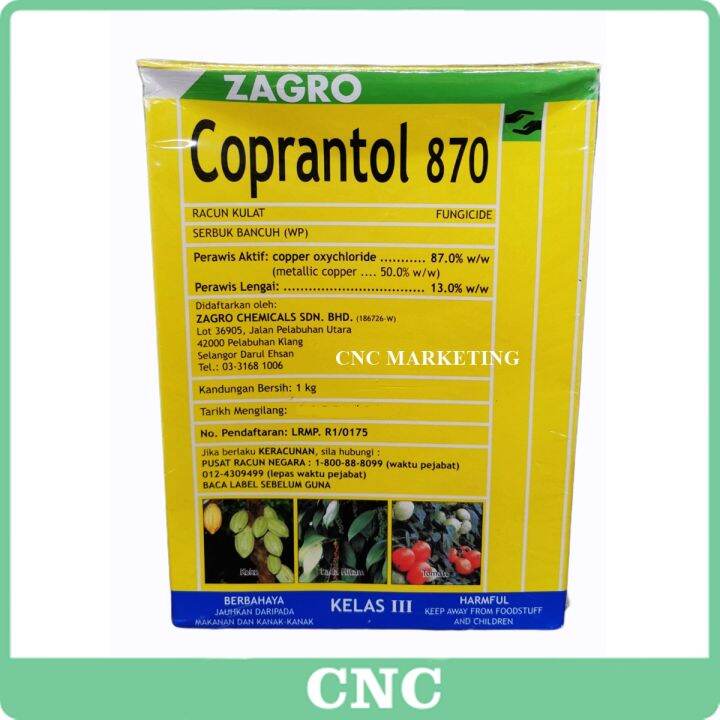 1KG Coprantol 870 Zagro Copper Oxychloride 87.0% Racun Kulat Copper ...