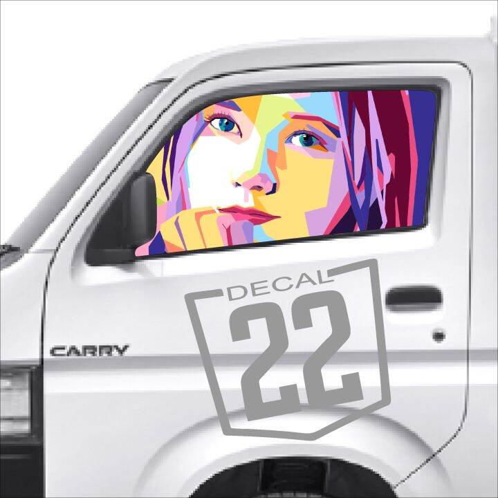 STIKER KACA CARRY NEW PICK UP STIKER ONE WAY CARRY NEW DUA DUA DECAL ...