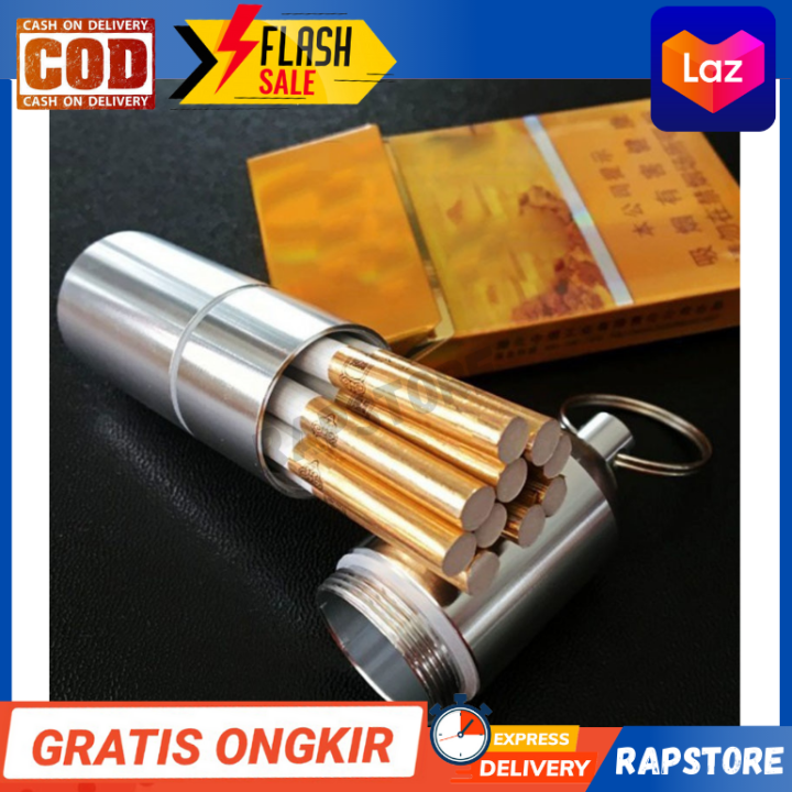 Bungkus Rokok Cylinder Stainless Steel Cigarette Case / Kotak Rokok ...