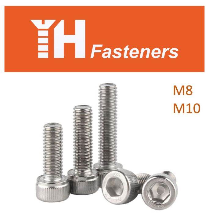 (1 pc) M8 and M10 Socket Cap Head Screw DIN 912 Stainless Steel AISI 304 (A2) Elenkey skru | Lazada