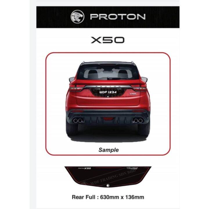 Ready stock Proton X50Acrylic Kereta Plat Nombor Papan belakang penuh ...