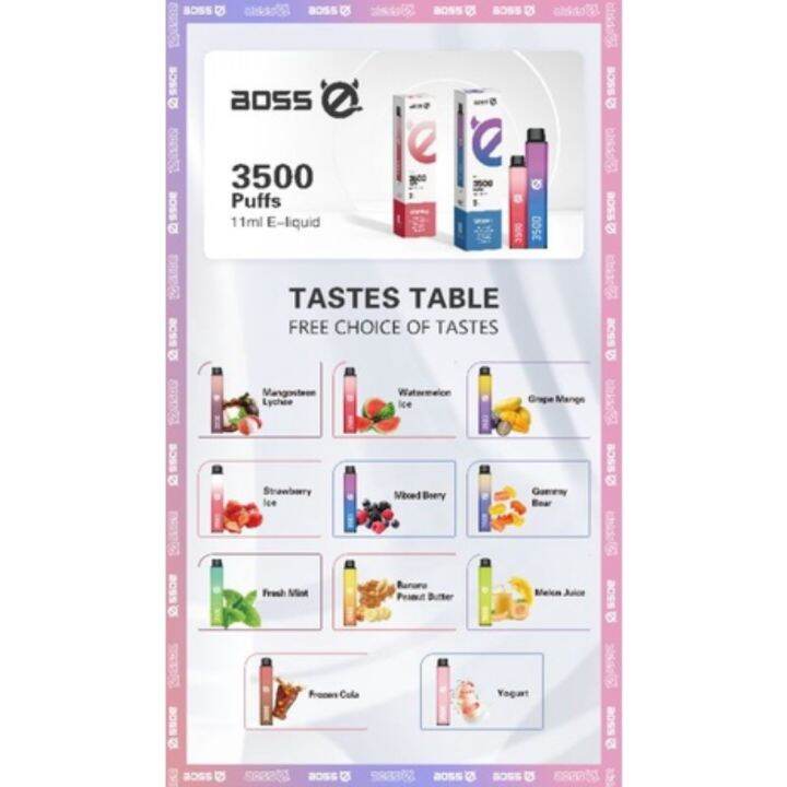 vape BOSS • 3500 puffs Disposable • (11ml 13ml Premium) | Lazada PH