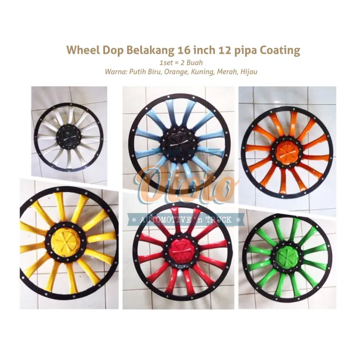 MOXER Wheel Dop Roda Belakang Truk jari2 12 pipa 16 inch COATING ...