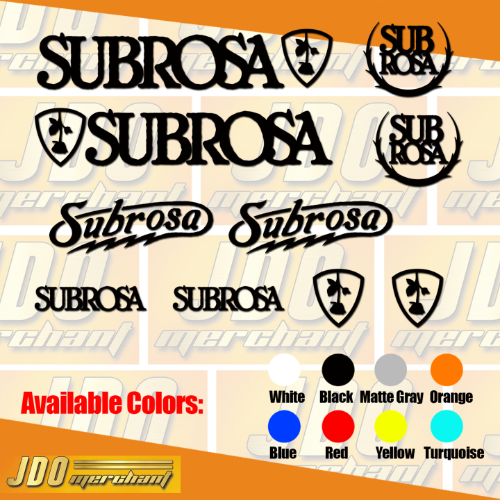 Subrosa BMX Stickers Vinyl Decals Set | Lazada PH