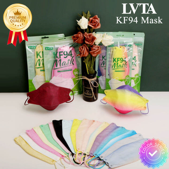 LVTA KF94 Face Mask 4 Layer Non-woven Protection Filter 3D Anti Viral ...