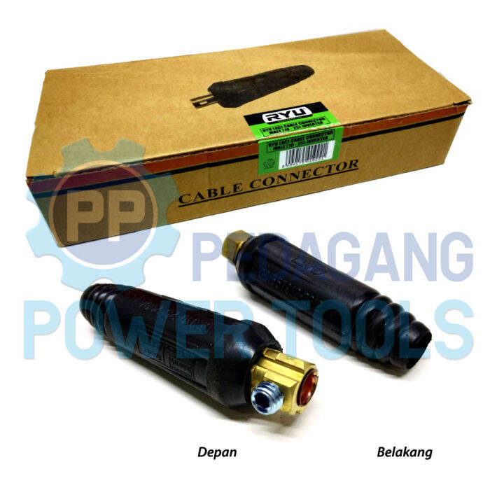RYU KONEKTOR MALE KABEL MESIN LAS LISTRIK 10 - 25 MM CONNECTOR PLUG ...
