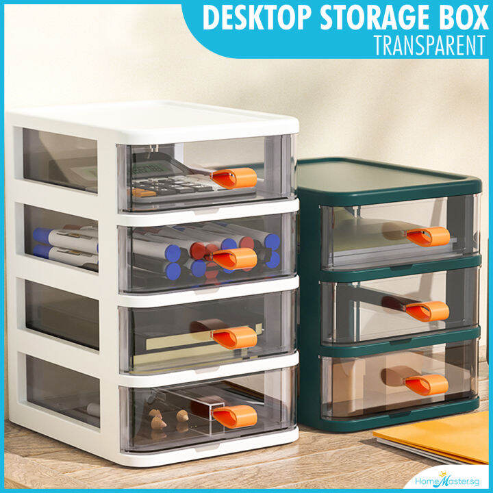 [SG Ready Stock] Transparent Desktop Drawer Storage Box | Lazada Singapore