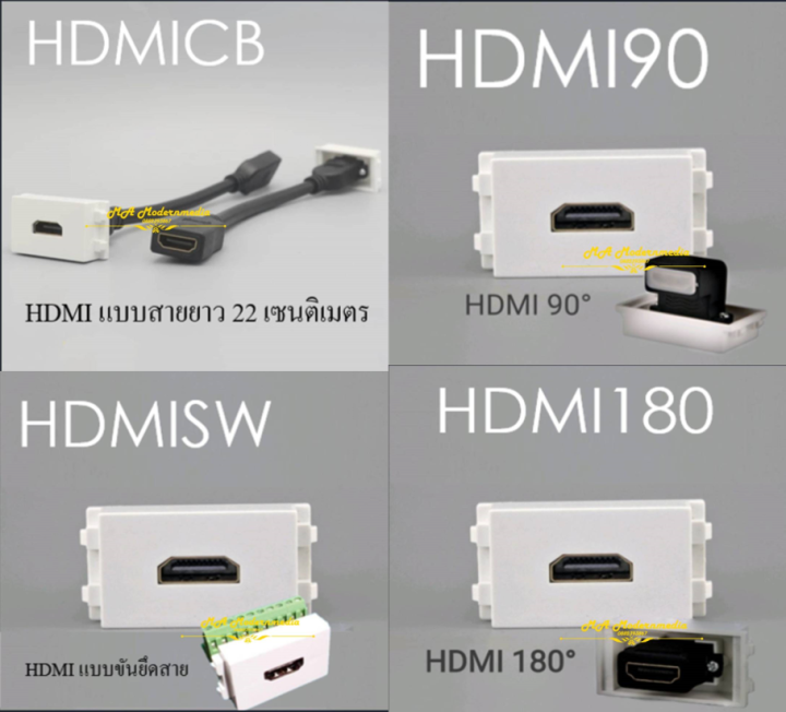 เต้ารับ Socket HDMI (ตรง/งอ/มีสาย/แบบขัน) รับประกันสามารถออกใบกำกับภาษี ...