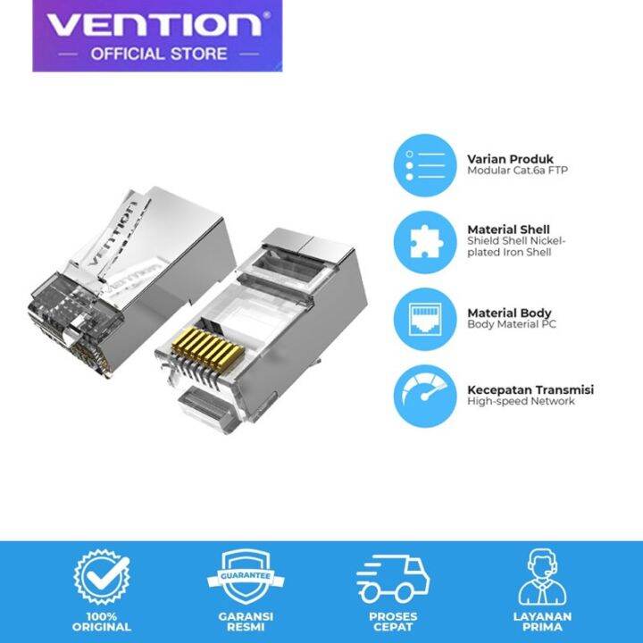 Vention Konektor RJ45 Cat6 6A FTP Modular Gigabit Ethernet Connector ...
