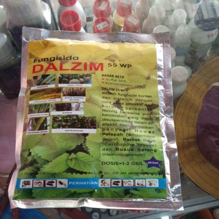 Fungisida DALZIM 55 Wp (Carbendazim 20% dan Sulfur 35%) Termurah/Baja ...