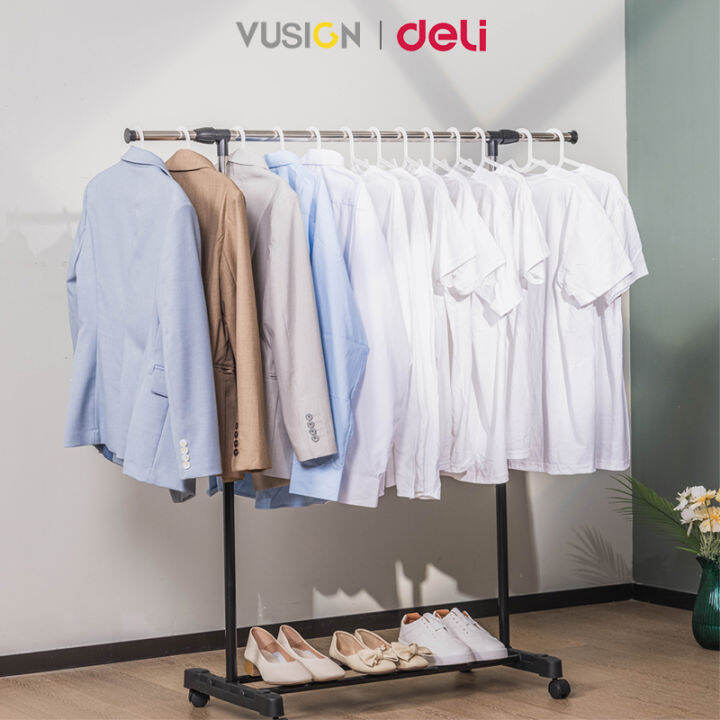 Vusign By Deli Single Pole Telescopic Clothes Rack Telescopic Stainless ...