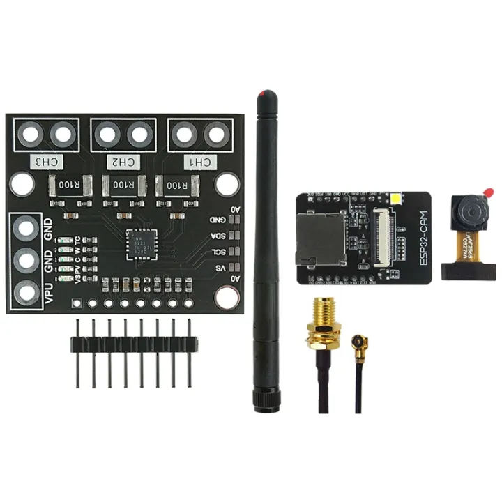 I2c Smbus Ina3221 Voltage Monitor Sensor Board Module With Esp32 Cam Esp32 S Wifi Ov2640 2mp