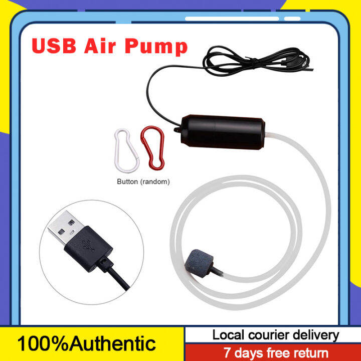 Mini Portable USB Aquarium Fish Tank Oxygen Air Pump Ultra Silent Fish ...