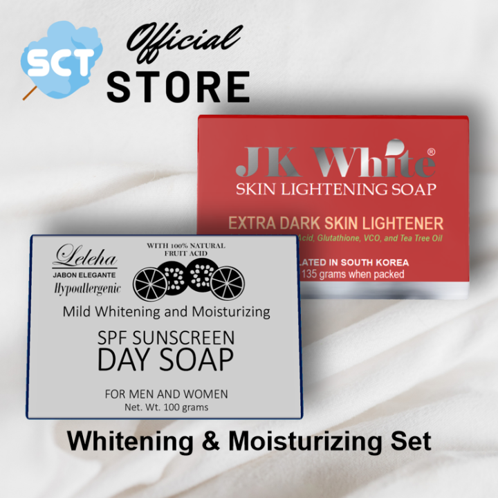 SCT Whitening & Moisturizing Soaps Combo; 1 JK WHITE Soap 135 grams + 1 ...