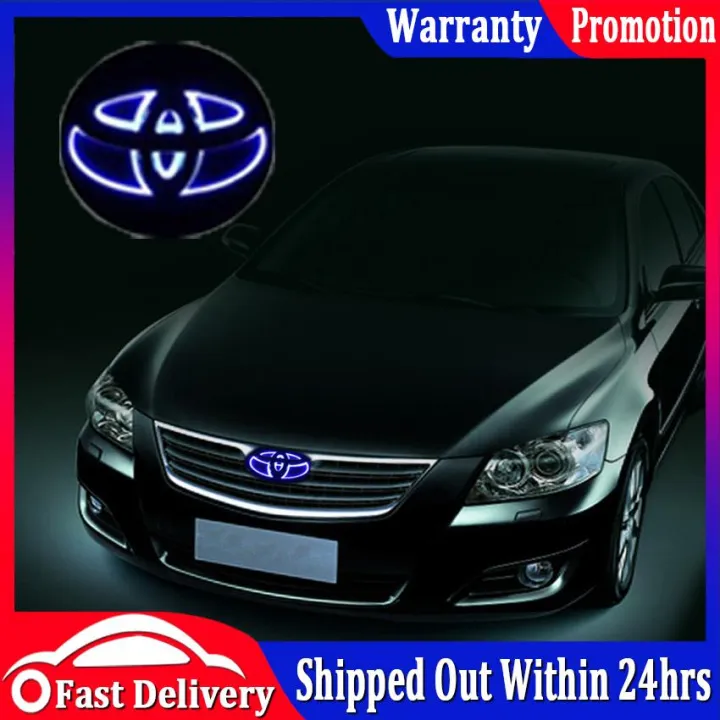 【Toyota】11x7.5CM Car LED Logo Lamp Auto Lights Decals Stickers Car ...