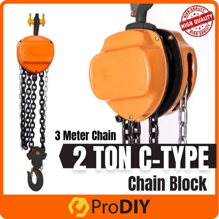 [ 2 Ton X 3 Meter ] Heavy Duty Chain Block Lifting Block Chain Hoist