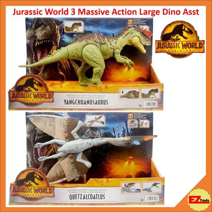 Mattel Jurassic World 3 Dominion Massive Action Dinosaurs with Attack ...