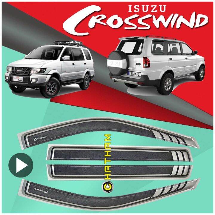 Isuzu Crosswind ( Blacknet Black Net Two Tone ) Rain Guard Window Door ...