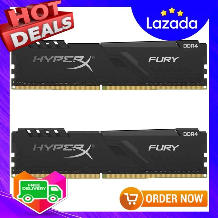 🩸 Hot Deals 🩸 16GB (8GBx2) DDR4 3600MHz RAM (หน่วยความจำ) KINGSTON HyperX FURY (HX436C17FB3K2/16 ...