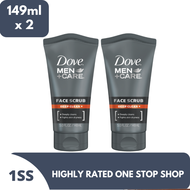 Dove Men + Care Deep Clean Face Scrub 148mL x 2 | Lazada PH