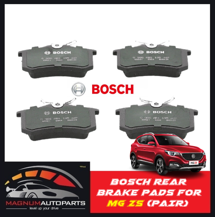 B o s c h Rear Brake Pads for MG5 with ELECTRONIC HANDBRAKE (Pair ...