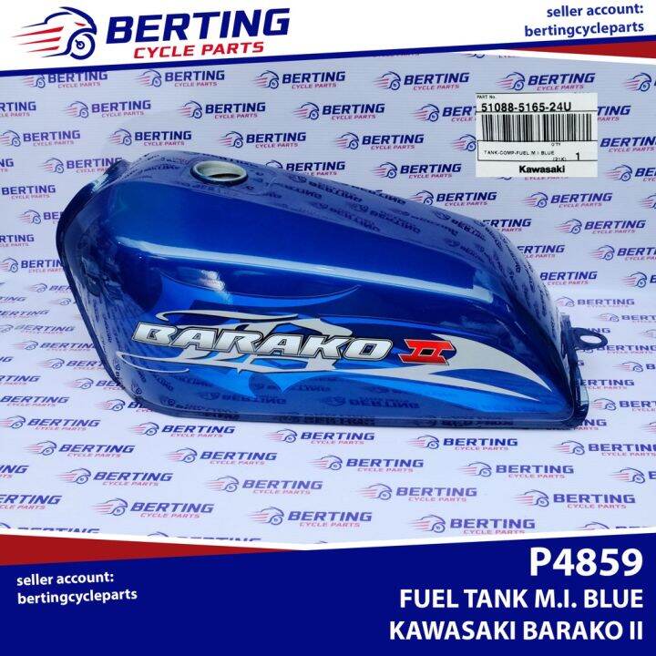 ♬FUEL TANK BLUE Kawasaki Barako B2 Genuine 51088-5165-24U | Lazada PH