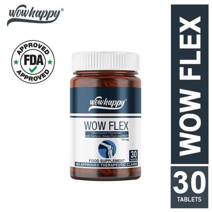 Wowhappy Wow Flex Glucosamine Chondroitin Supplement for Bone Joint support 750 mg - 30 Tabs ...