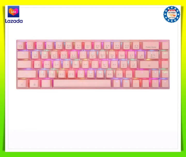 คีย์บอร์ดเกมมิ่ง Tsunami Gaming Keyboard MK-68 Pro Blue Switch ...