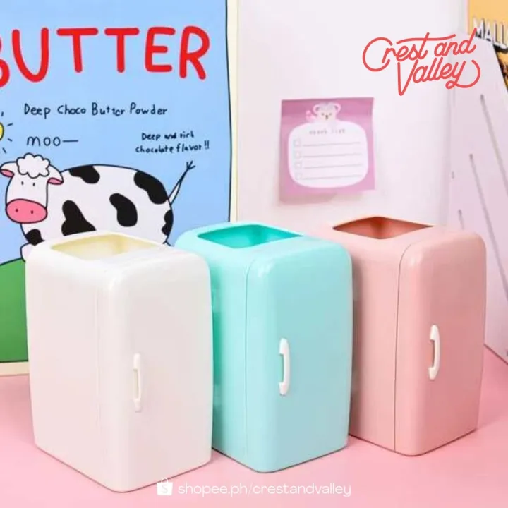 original ﹊ Mini Ref Refrigerator Desktop Pen Holder Creative School ...