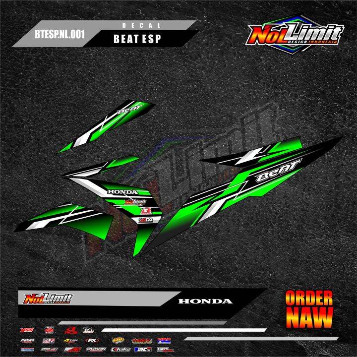 Sticker Striping BEAT ESP - Sticker Striping Variasi Motor HONDA BEAT ESP Motif Racing. BESP.NL ...