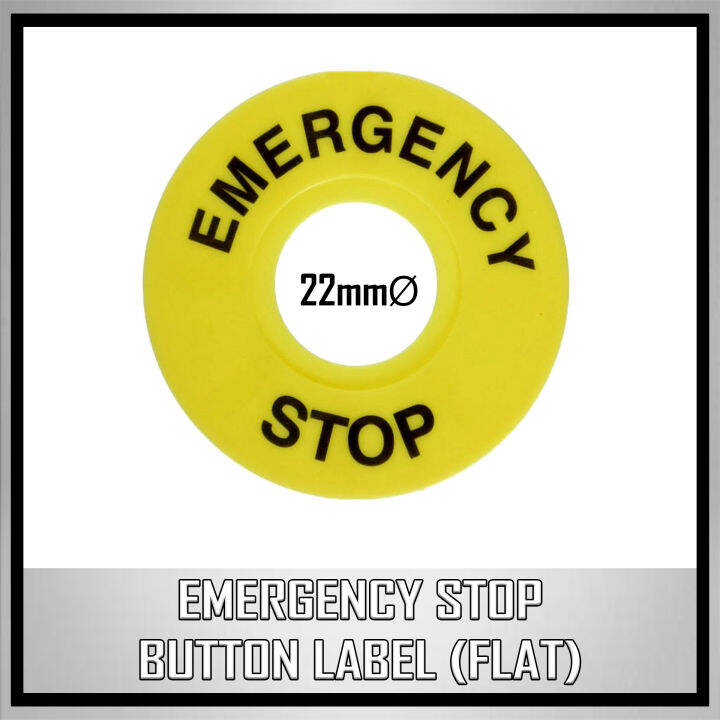 EMERGENCY STOP BUTTON NAME PLATE / 22mm DIAMETER | Lazada PH