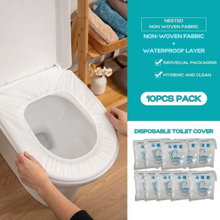 10pcs Pack Disposable Toilet Seat Cover Toilet Bowl Cover Toilet Cover Pelindung Penutup Tandas ...