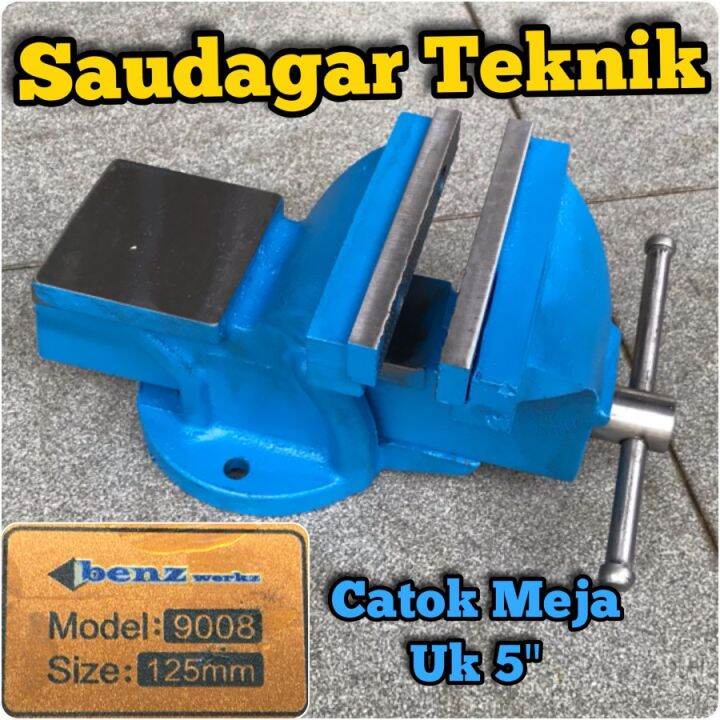 Ragum Catok Meja Besi 5Inch 5" Swivel Vice Table Benz 5 Inch | Lazada ...