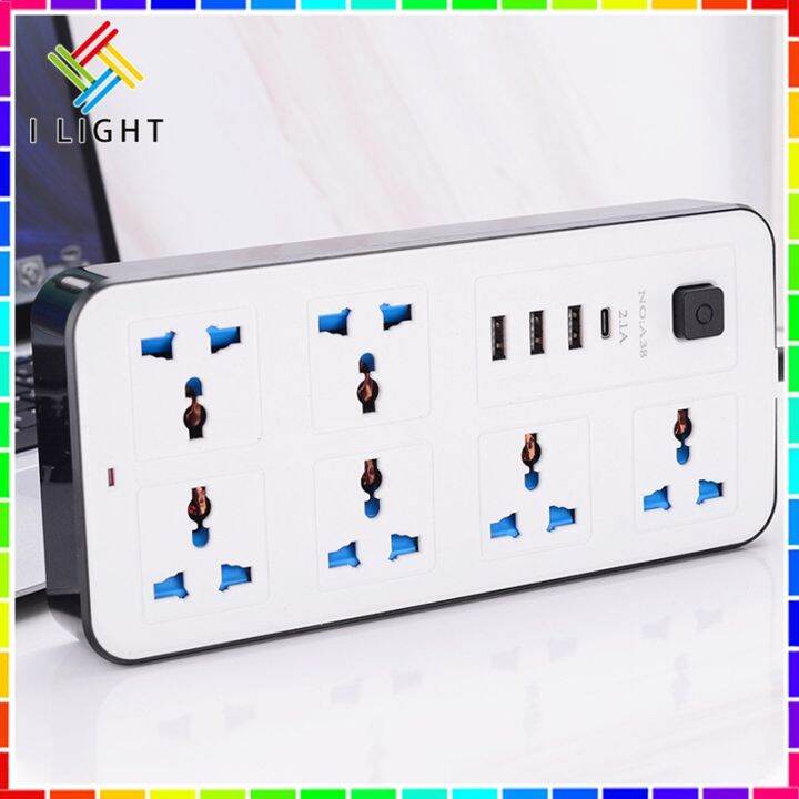 Extension Wire US Plug 2M/3M/5M 3000W Power Strip with USB Power Socket ...