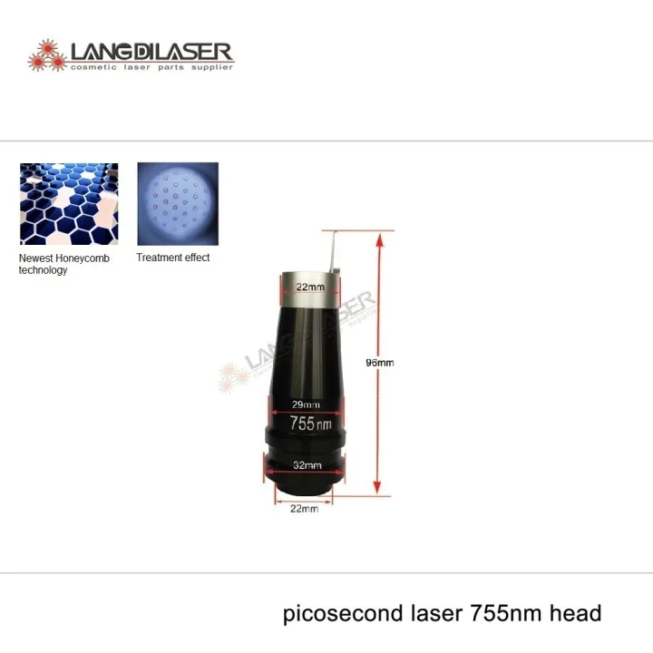 Picosecond laser 755nm honeycomb head , fractional laser head for YAG ...