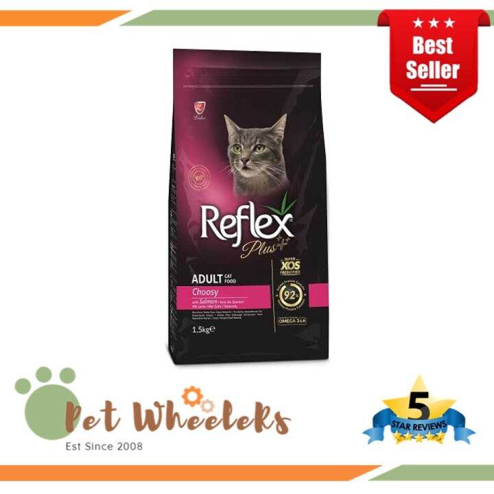 Reflex Plus Choosy Adult Cat Food with Salmon (1.5kg) | Lazada