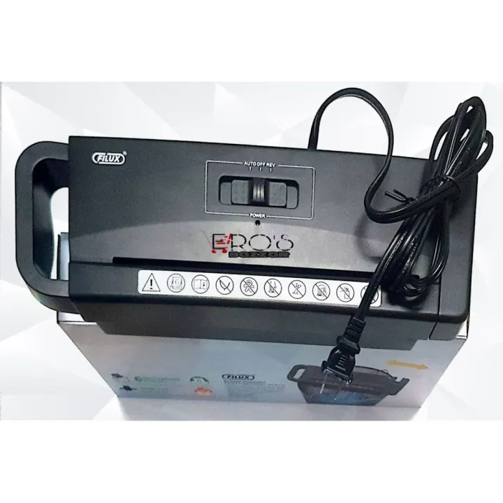 Filux Paper Shredder Without Waste Bin Strip Cut 4 Sheets Capacity ...