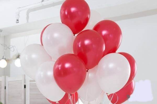 isi 10pc Balon latex doff merah putih / balon merah putih | Lazada ...