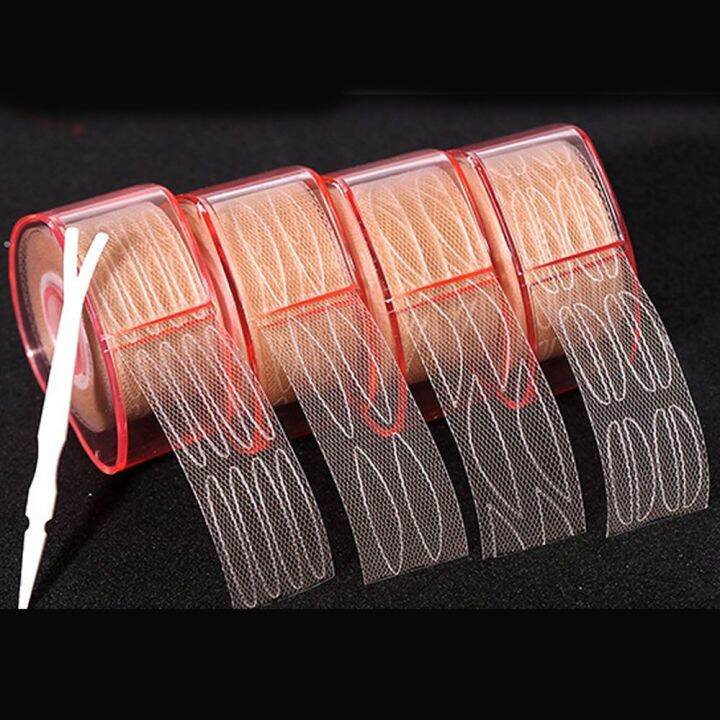 Ribbvu เทปยกเปลือกตาสองพับเครื่องมือแต่งหน้า4กล่องสวยงามตาโตเทปติดตาสองชั้นมองไม่เห็นเป็นพิเศษ ...