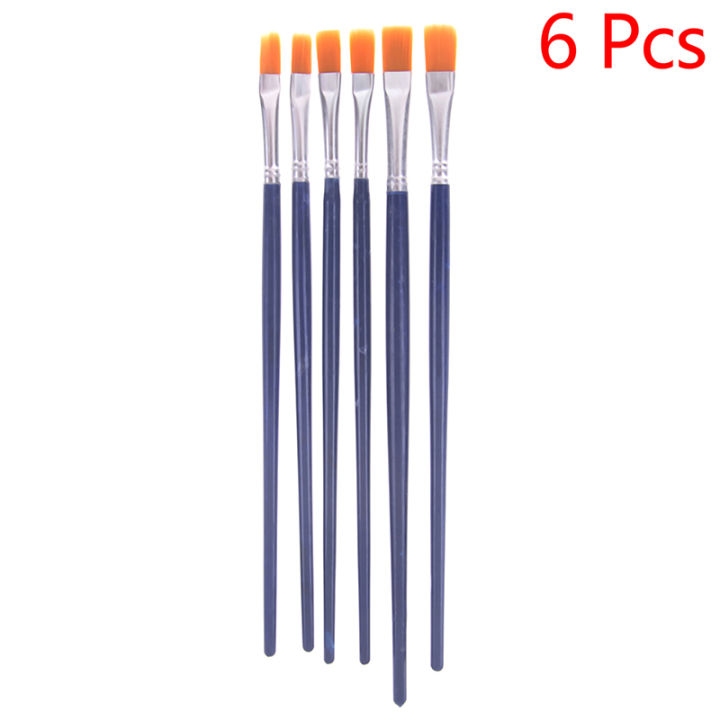 {Ehiet} 6Pcs Set watercolor paint brushes flat Nylon hair painting ... {Ehiet} 6Pcs Set watercolor paint brushes flat Nylon hair painting ...