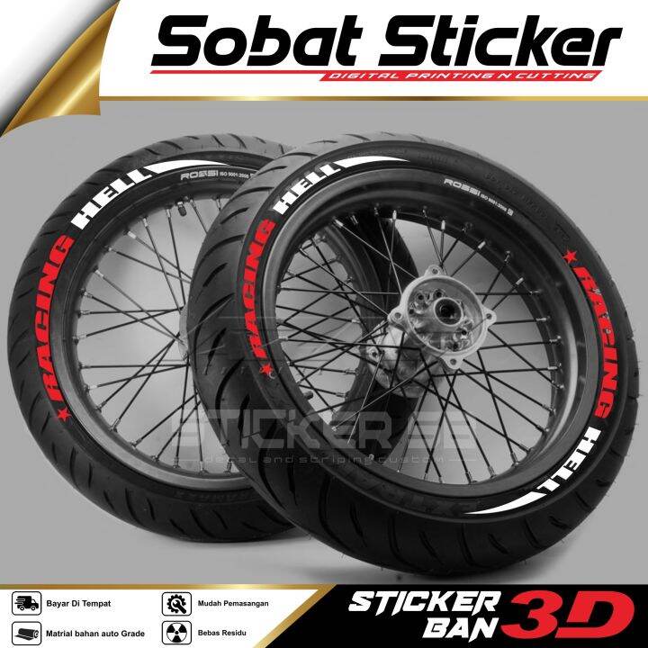 Stiker Tire Bomb / Stiker Font Ban Motor / sticker 3D Ban / Sticker ...