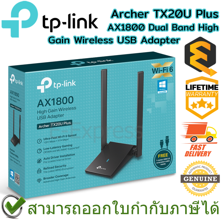 TP-Link Archer TX20U Plus AX1800 Dual Band High Gain Wireless USB ...
