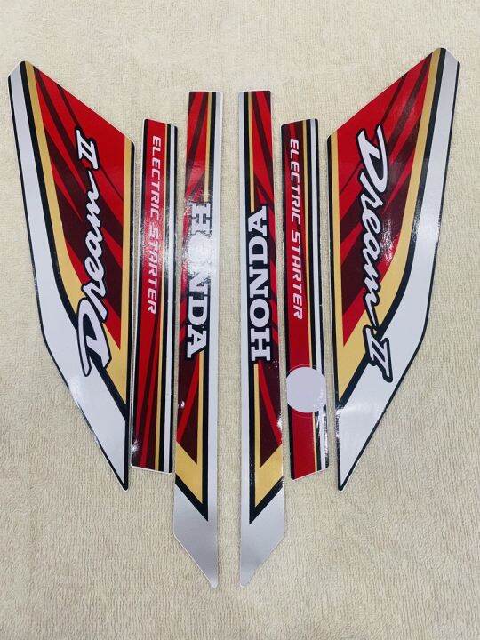 Bộ tem decal dán xe máy honda dream 2 dream II dream lửa zin thái siêu ...