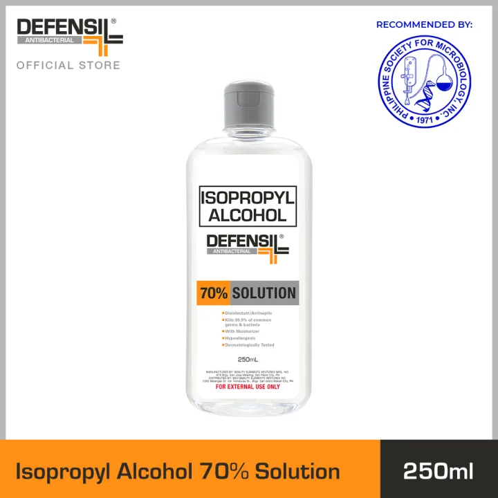Defensil Antibacterial Isopropyl Alcohol 70% 250ml | Lazada PH