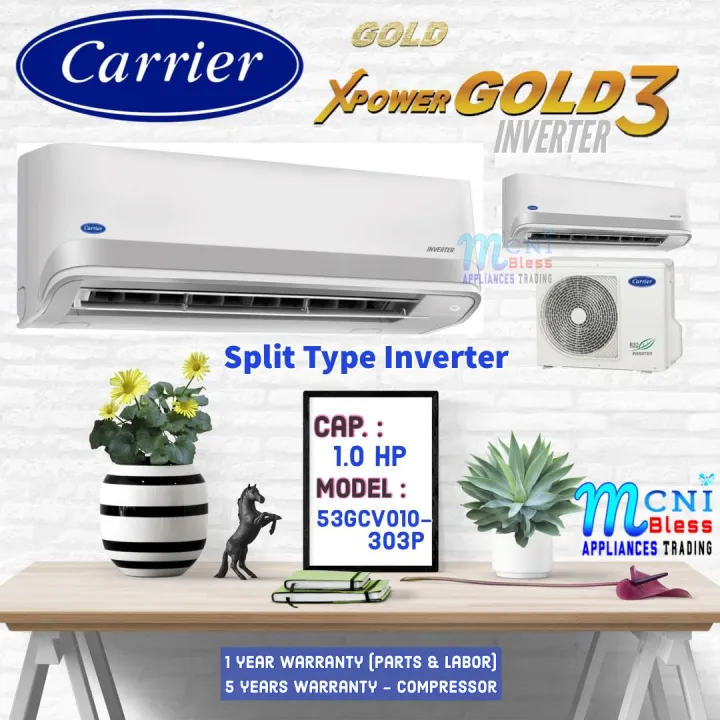 Carrier Split Type XPower Gold 3 1.0HP (FP-53GCVB010-303P) | Lazada PH