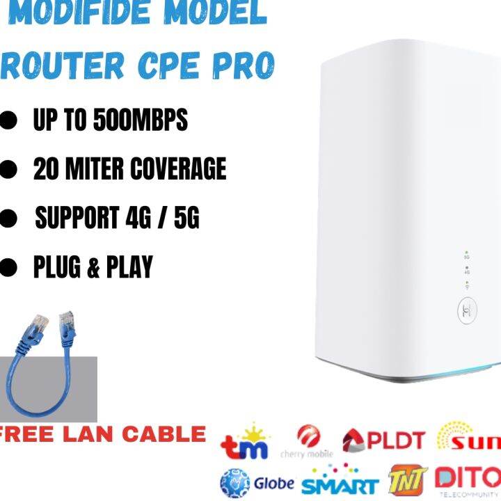 【COD】 [5Years Warranty]WiFi Router Sim Card Modem 𝟒𝐆/𝟓𝐆 𝐂𝐏𝐄 𝐏𝐑𝐎 LTE Cat12 Up To 500Mbps 2.4G/5G ...