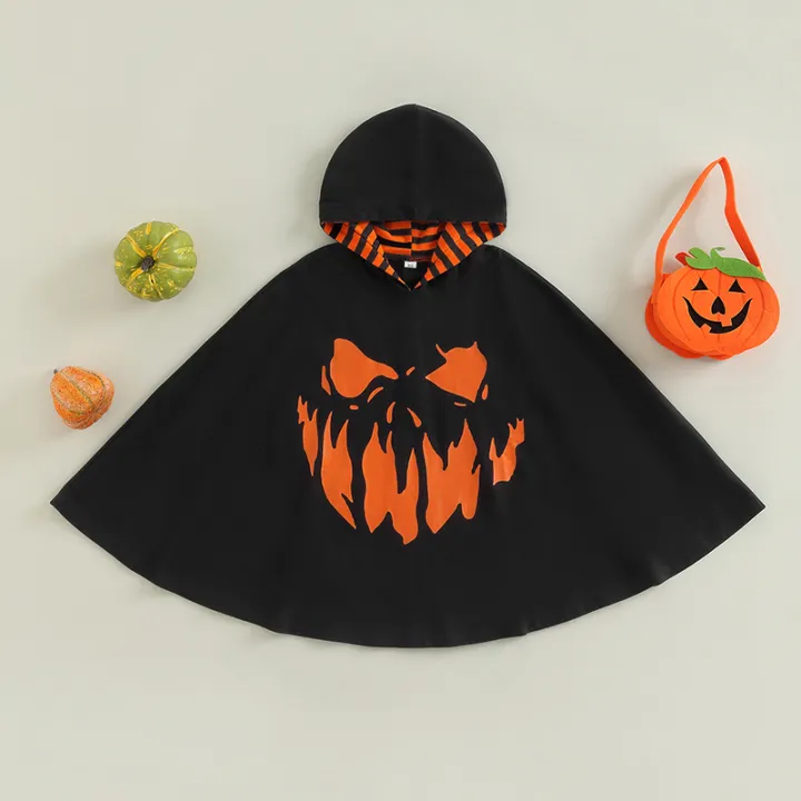Pickmine 2022 new 2-6years Kids Halloween Cloak, Patchwork Printing ...