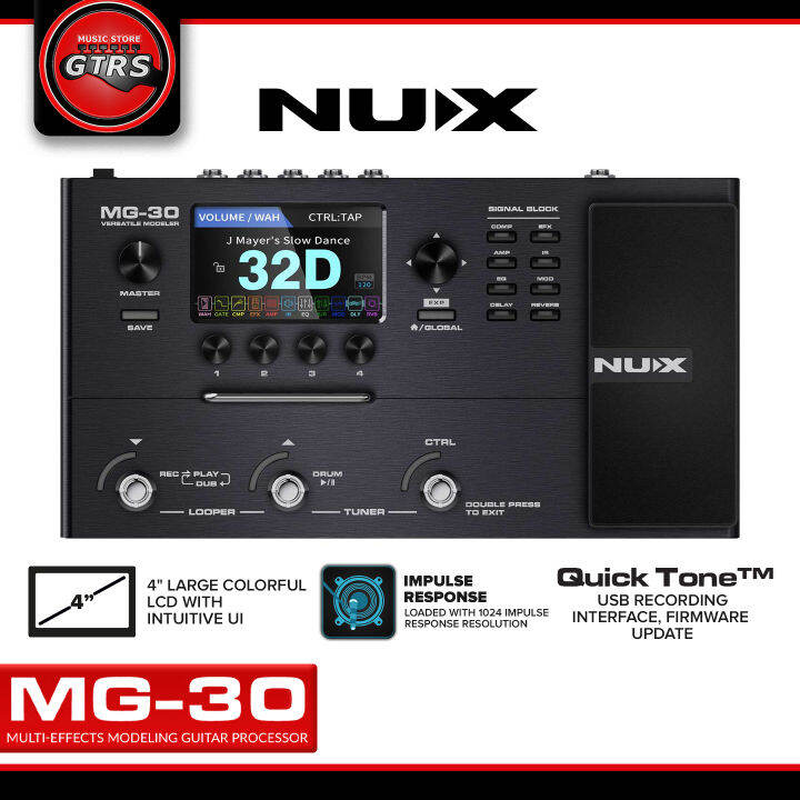 NUX MG-30 Multi-Effects Modeling Guitar Processor Guitar Pedal | Lazada PH